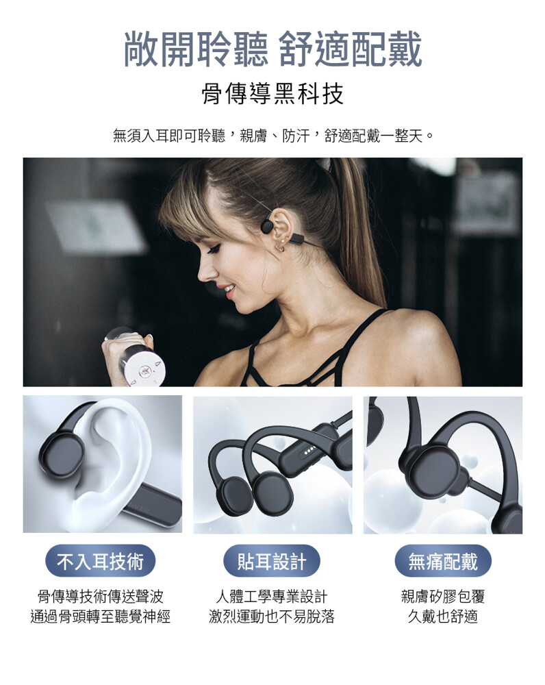 【Miuzic沐音】OPENEAR DUET OD3 真骨傳導運動防水藍牙耳機 － 松果購物