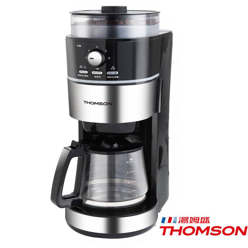 【THOMSON湯姆盛】10人份全自動錐磨咖啡機(TM-SAL22DA) － 松果購物
