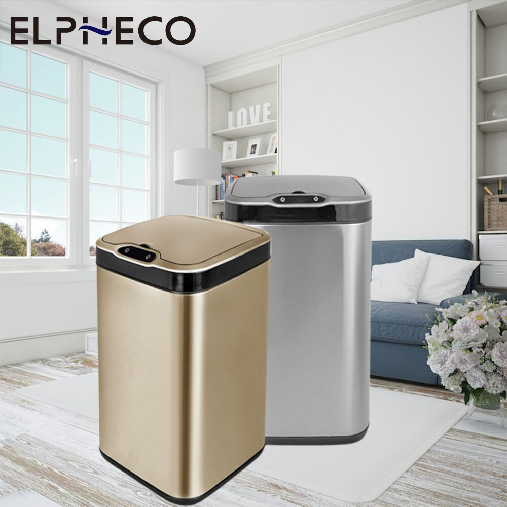 【美國ELPHECO】不鏽鋼除臭感應垃圾桶 ELPH6311U 20L 金/銀兩色任選 熱銷搶購 － 松果購物