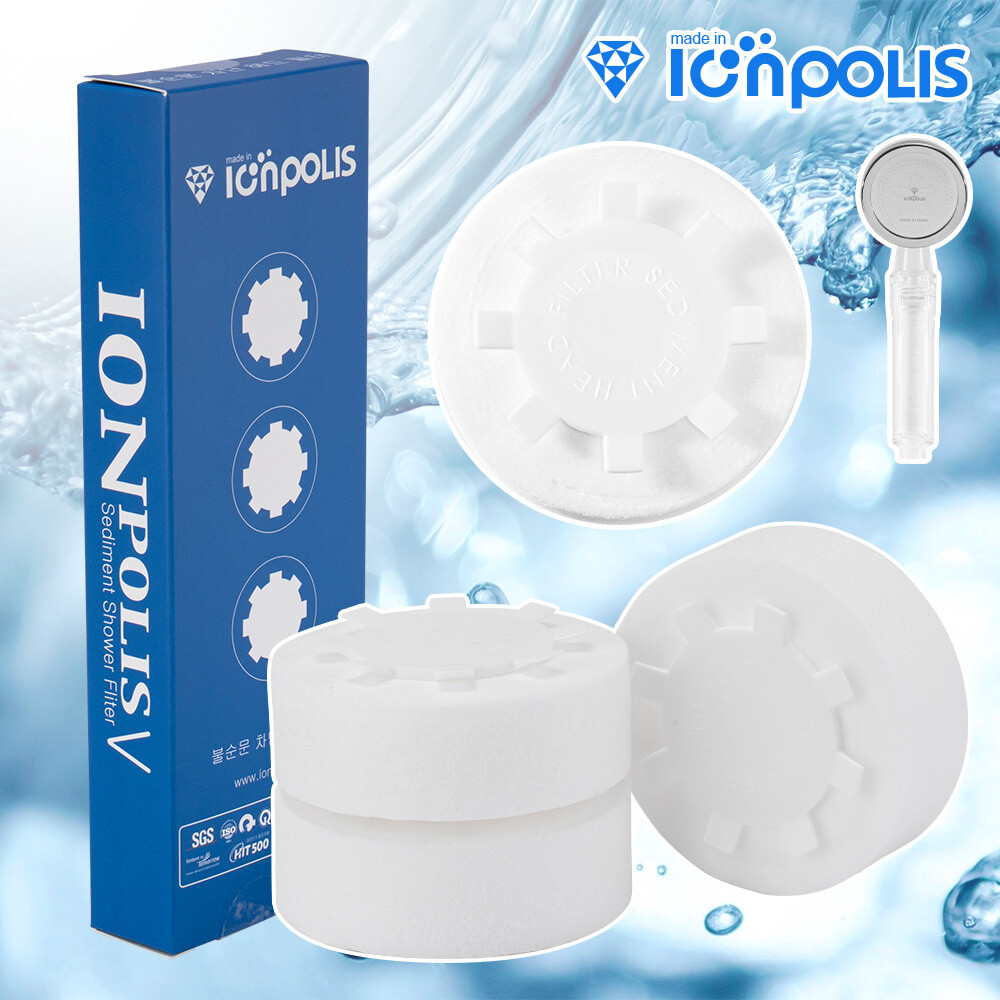 韓國原裝進口 IONPOLIS 蓮蓬頭專用替換濾芯/除氯濾心-圓形3個/盒 － 松果購物