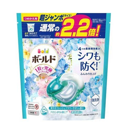 【日藥本舖】P＆G_Bold新衣物柔軟4D洗衣膠球清爽24P補 － 松果購物