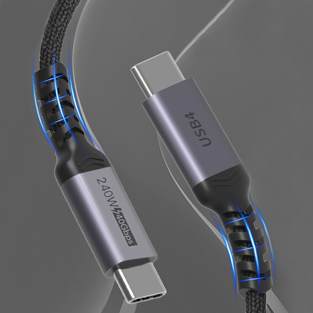 Coaxial USB4 Gen3x2 40Gbps EPR 240W PD3.1 數據線 (1M) － 松果購物