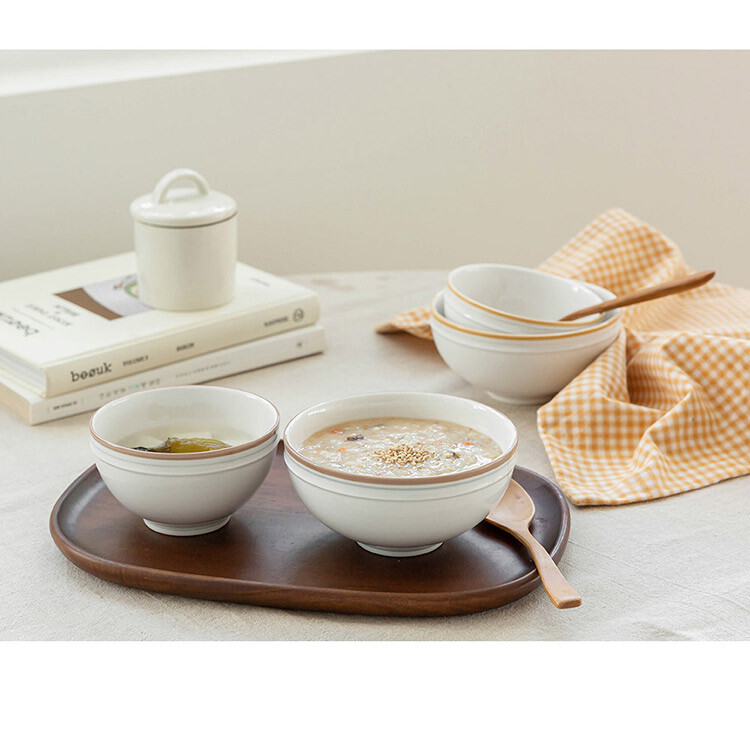 【韓國SSUEIM】RETRO系列極簡ins陶瓷湯碗2件組13cm(深藍) － 松果購物