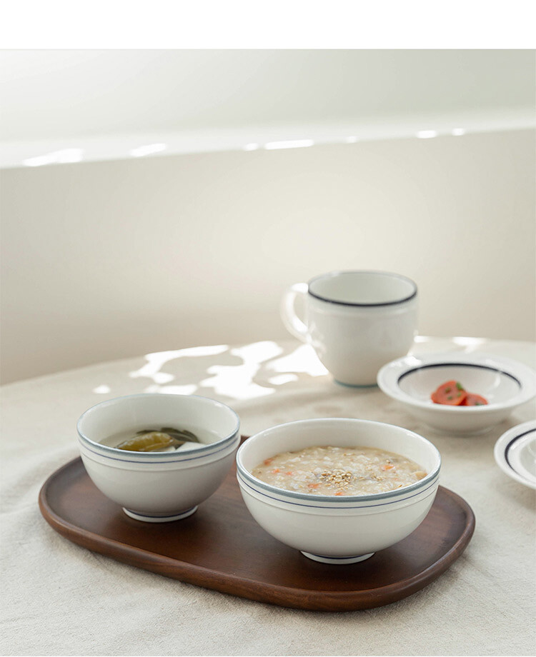 【韓國SSUEIM】RETRO系列極簡ins陶瓷湯碗2件組13cm(深藍) － 松果購物