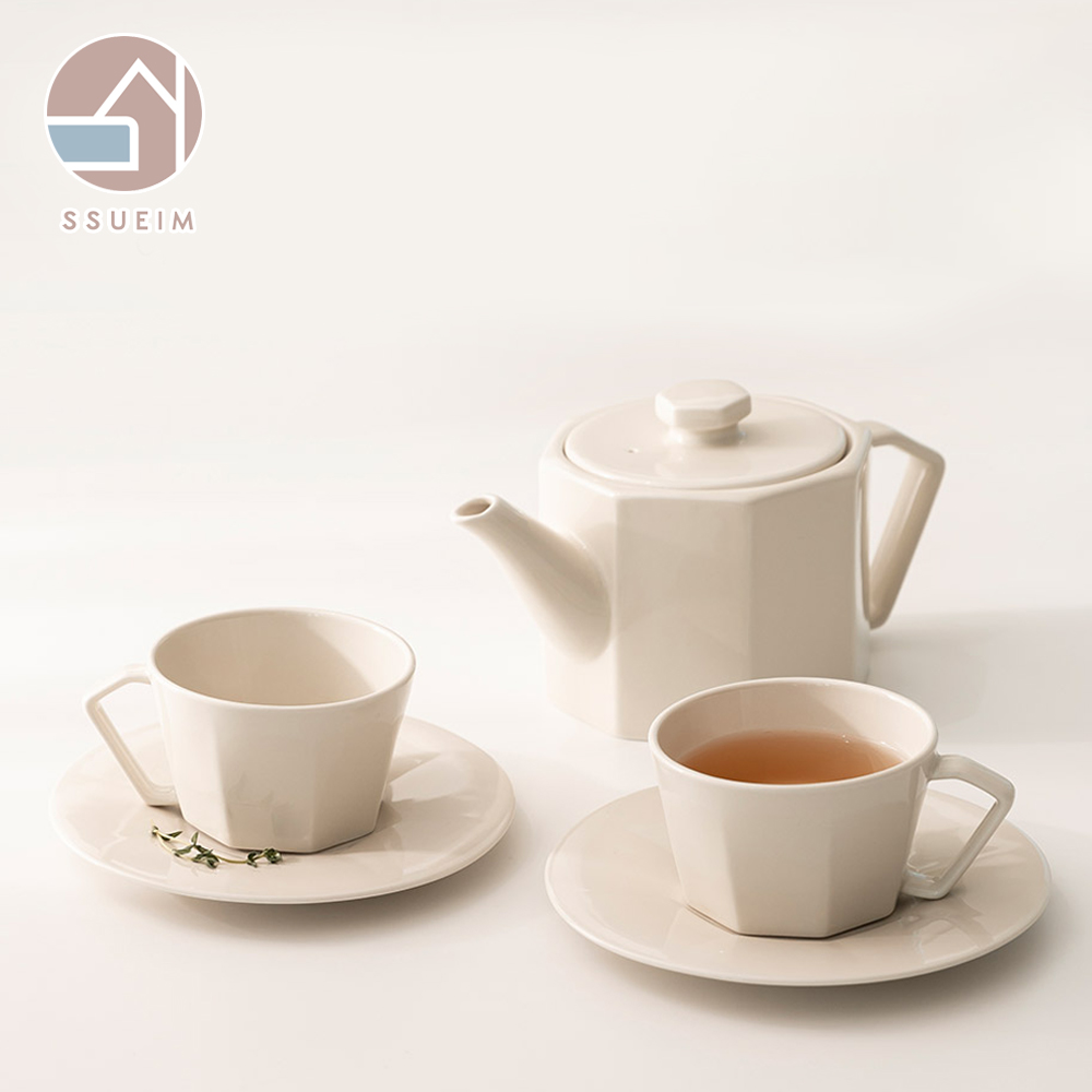 【韓國SSUEIM】RAUM系列陶瓷茶壺咖啡杯5件組 － 松果購物