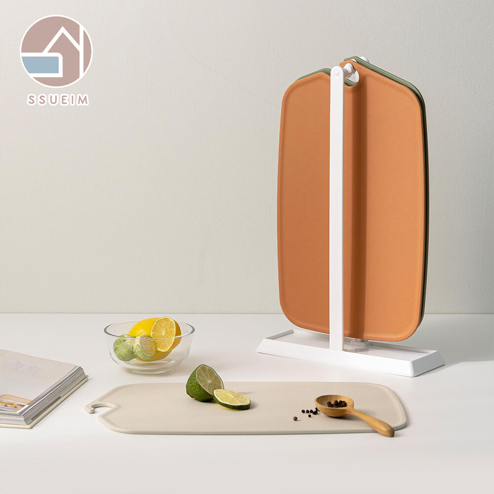【韓國SSUEIM】LAYER系列抗菌加厚可分類砧板附收納架4件組 － 松果購物