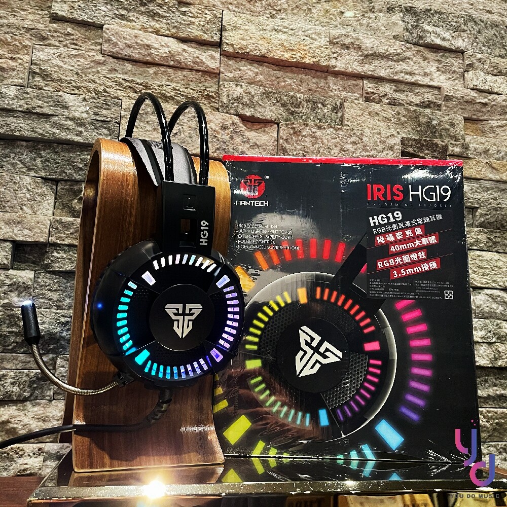 FANTECH HG19 RGB 光圈 耳罩式 電競 耳機 耳麥 麥克風 公司貨 － 松果購物