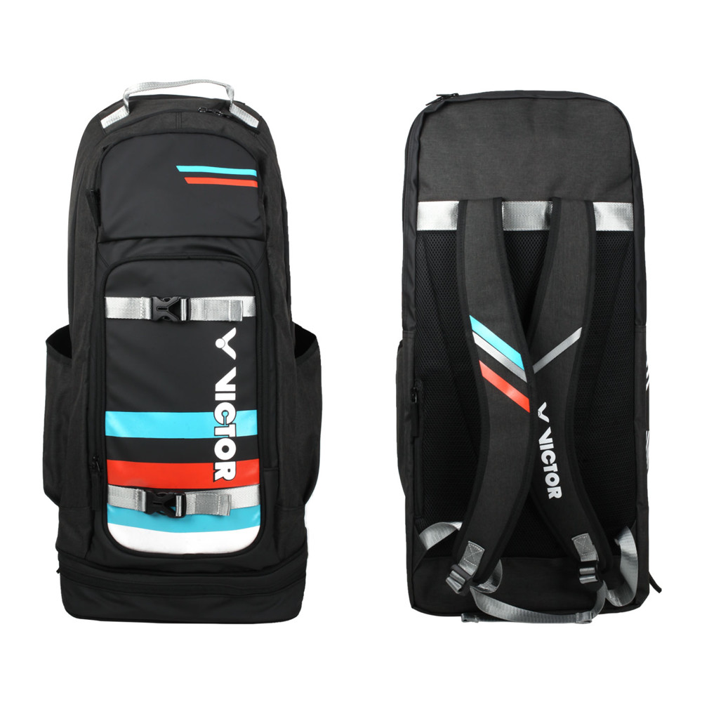 VICTOR CROWN COLLECTION長型後背包-戴資穎 雙肩包 球拍袋 勝利 黑白藍橘 － 松果購物