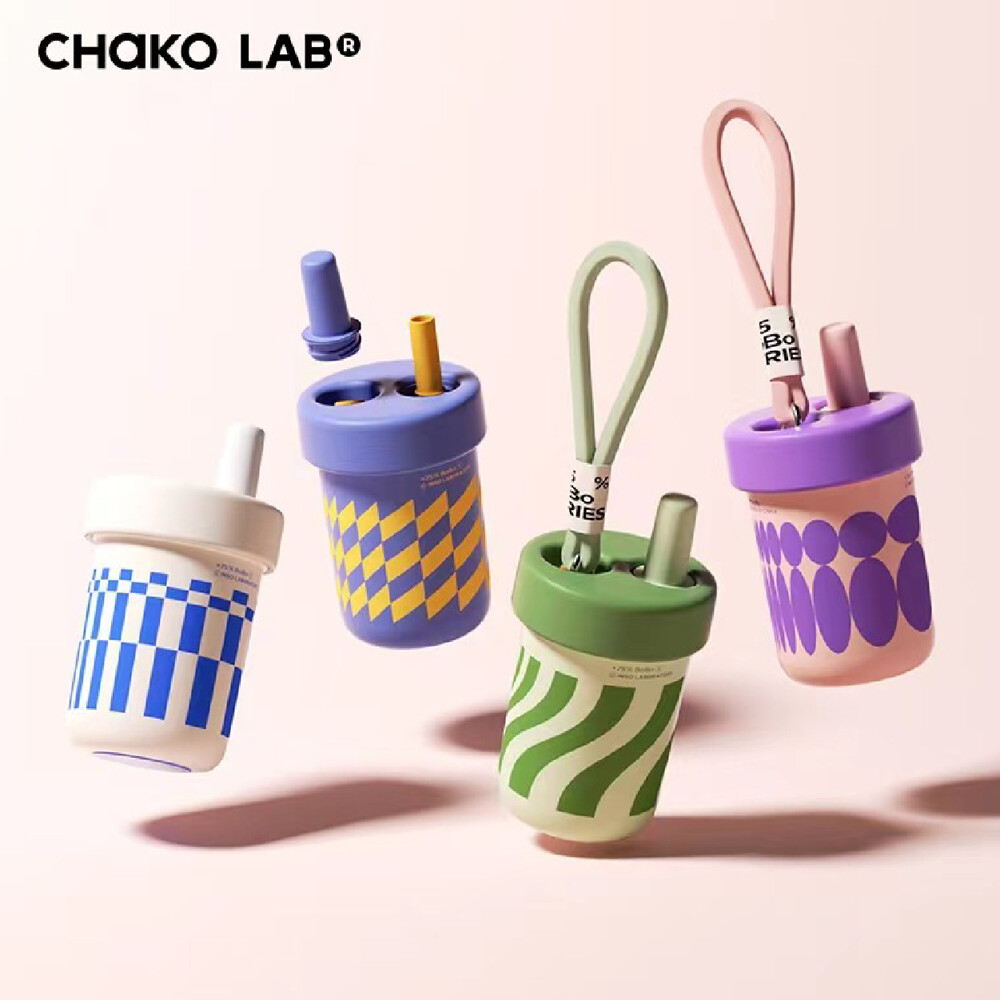 【Chako Lab】BOBO啵啵吸管杯 485ml 4色 (悠遊戶外) － 松果購物