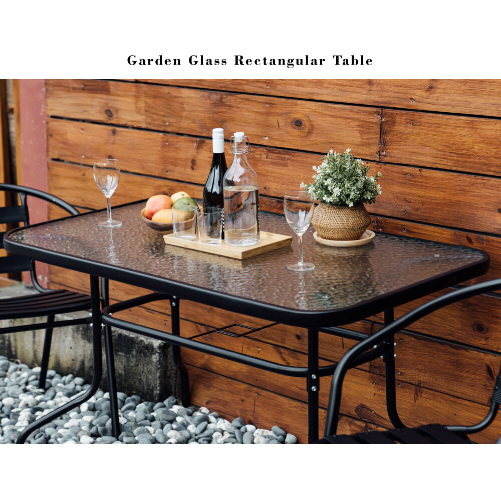 【RICHOME】TUMAZ-庭園玻璃長方桌 － 松果購物
