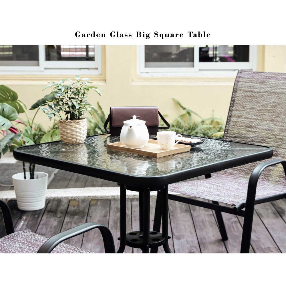 【RICHOME】TUMAZ-庭園玻璃大方桌 － 松果購物